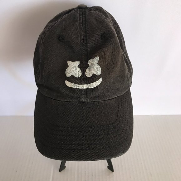 Accessories | Dj Marshmello Adjustable Black Faded Hat Cap | Poshmark